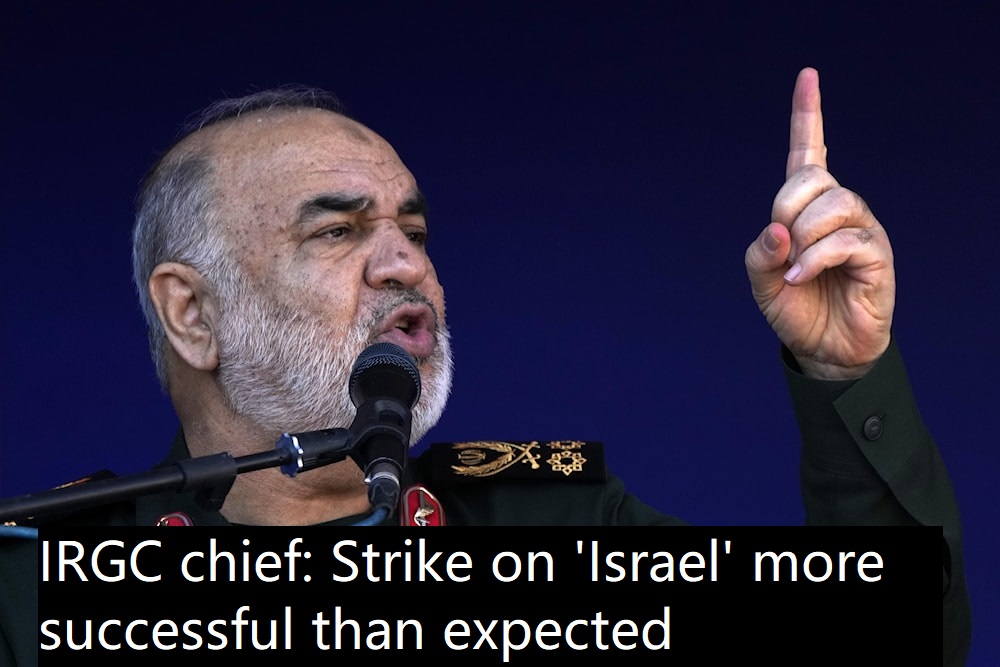 IRGC chief: Strike on ‘Israel’ more successful than expected | Sunna ...